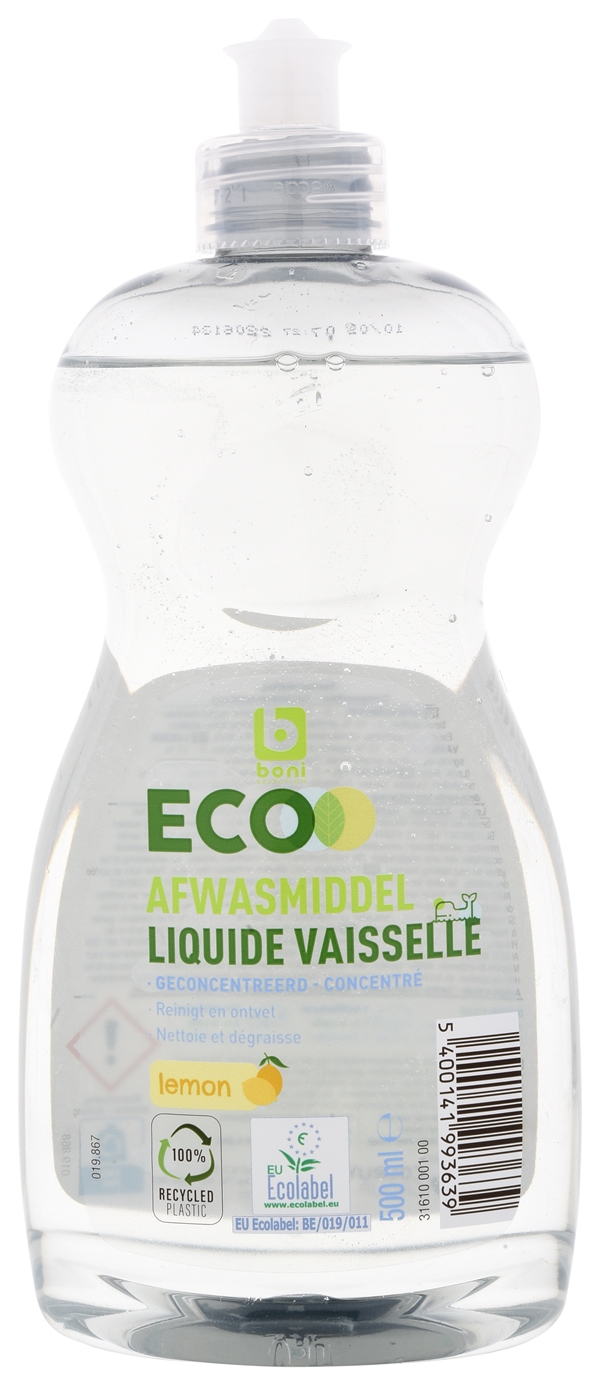 BONI ECO (Colruyt) Afwasmiddel Lemon test en review - Testaankoop