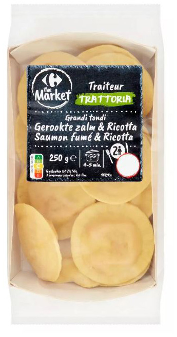CARREFOUR THE MARKET Grandi tondi Gerookte zalm & Ricotta ...