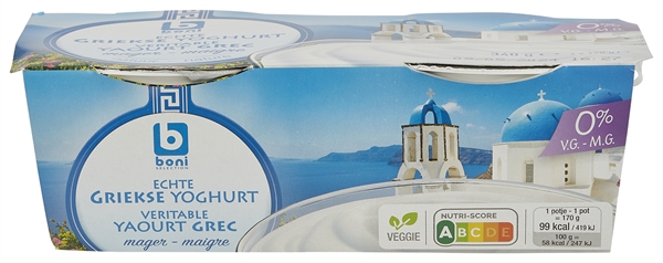 BONI SELECTION (COLRUYT) ECHTE GRIEKSE YOGHURT MAGER: test, prijzen en ...