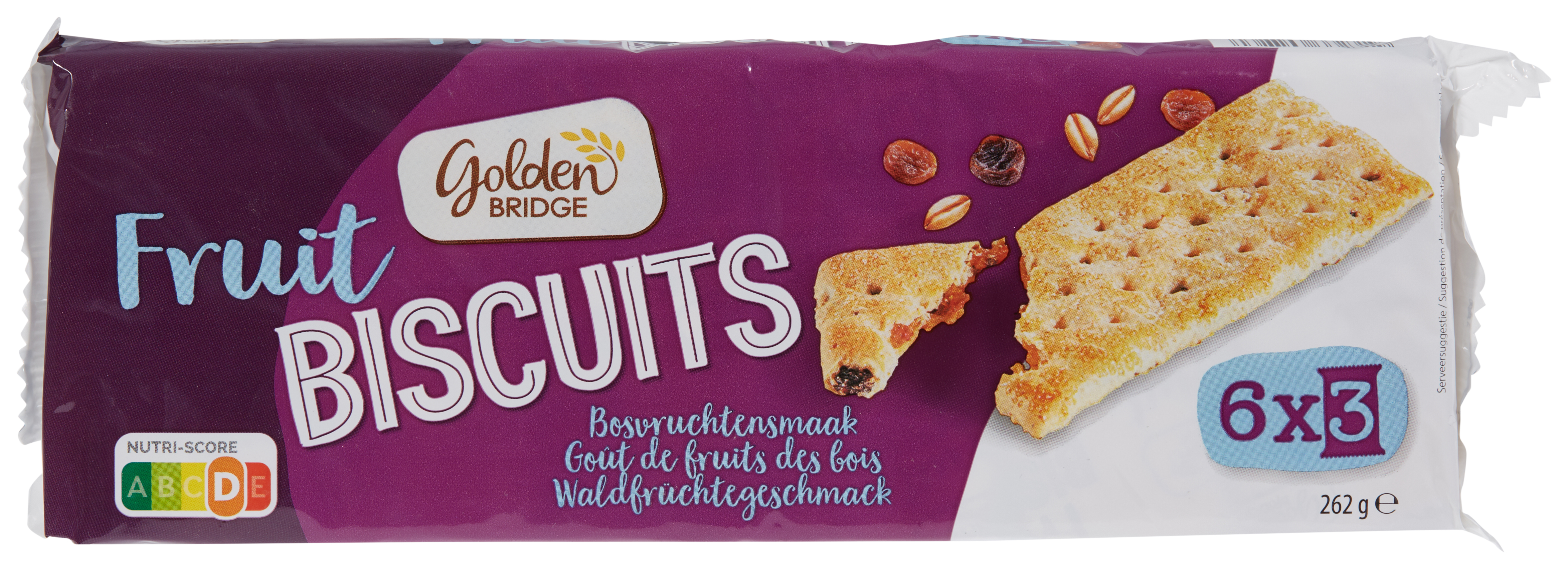 GOLDEN BRIDGE (ALDI) Fruit biscuits Bosvruchtensmaak gezondheidsscore ...