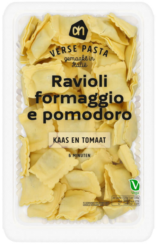 AH (ALBERT HEIJN) RAVIOLI FORMAGGIO E POMODORO gezondheidsscore ...
