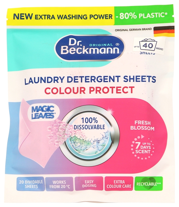 DR. BECKMANN (DELHAIZE, CARREFOUR) Laundry detergent sheets Colour ...
